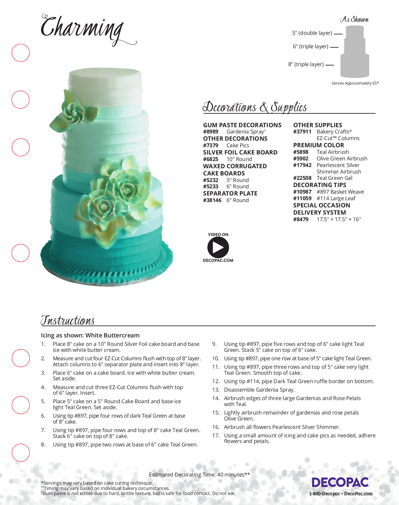 Charming Stacked Wedding Cake Decorating Instructions Bcc0cb80 33b9 ...
