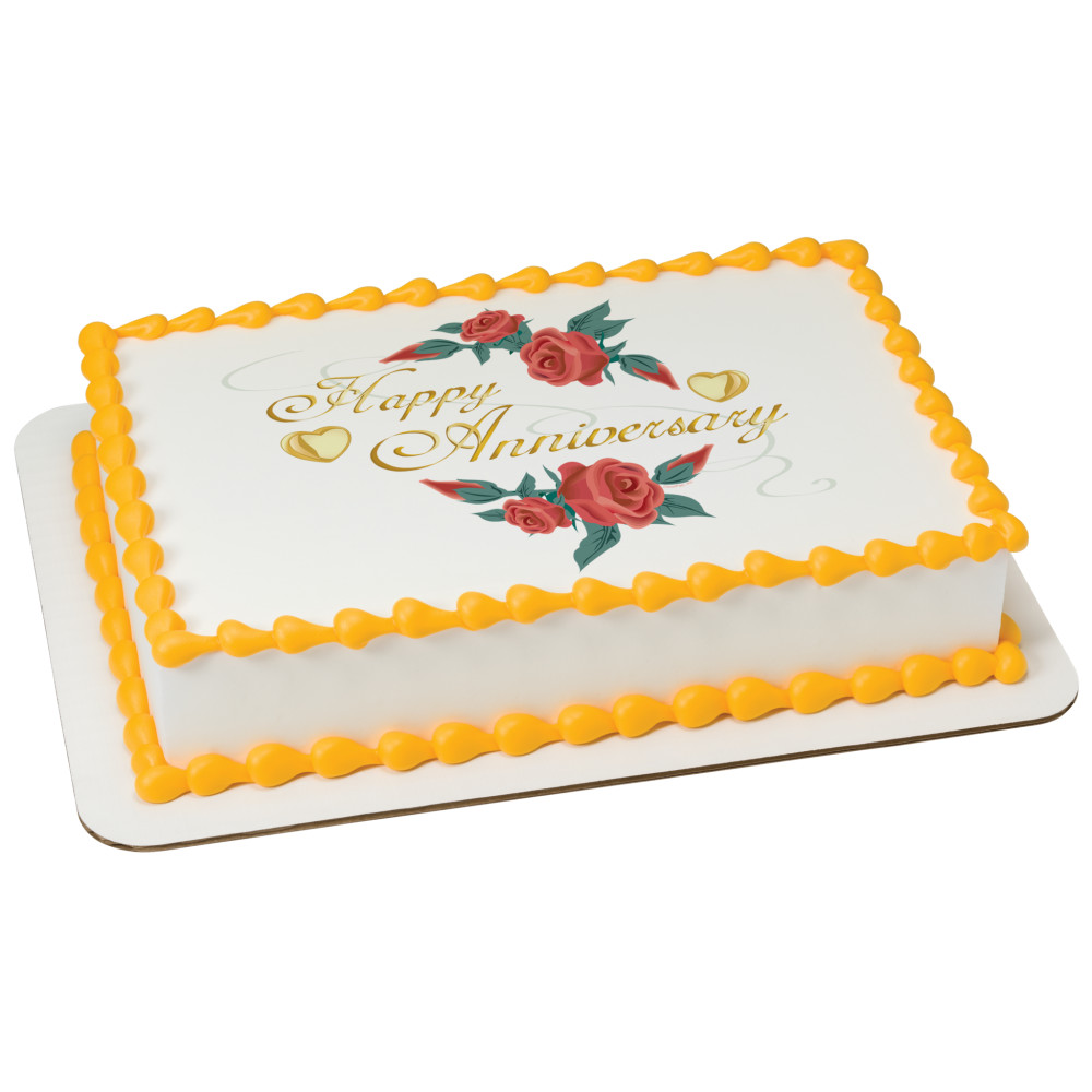 Order Anniversary Flowers Edible Image® by PhotoCake® Cake from FAMILY ...