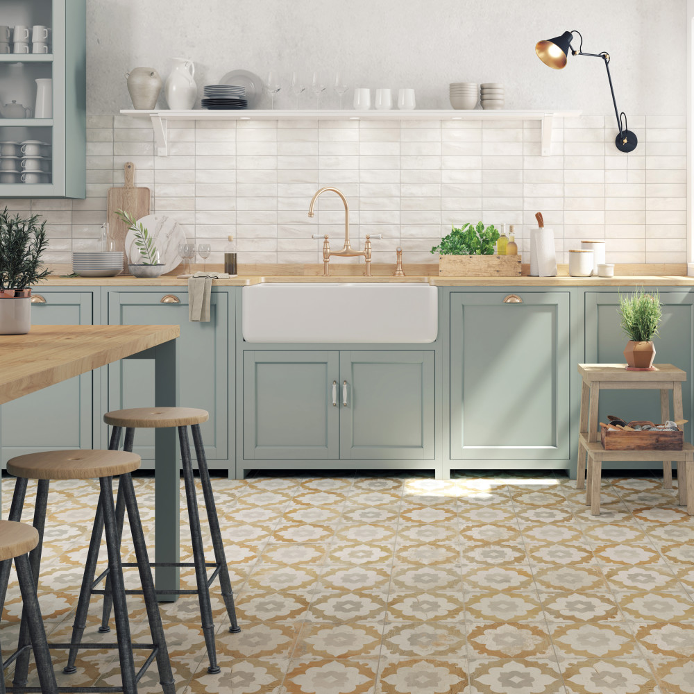 Aster Hex Azul 8-5/8 in. x 9-7/8 in. Porcelain Floor and Wall Tile ...