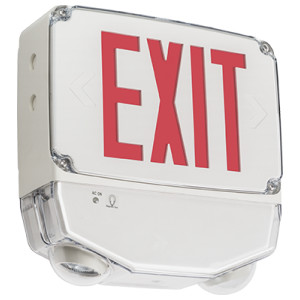 Lithonia (Acuity) WLTC 1 R M4 LED Exit Sign With Lights Single Face Red ...