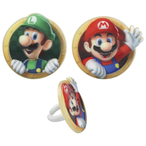 Super Mario Mario Luigi Tm Cupcake Rings | DecoPac