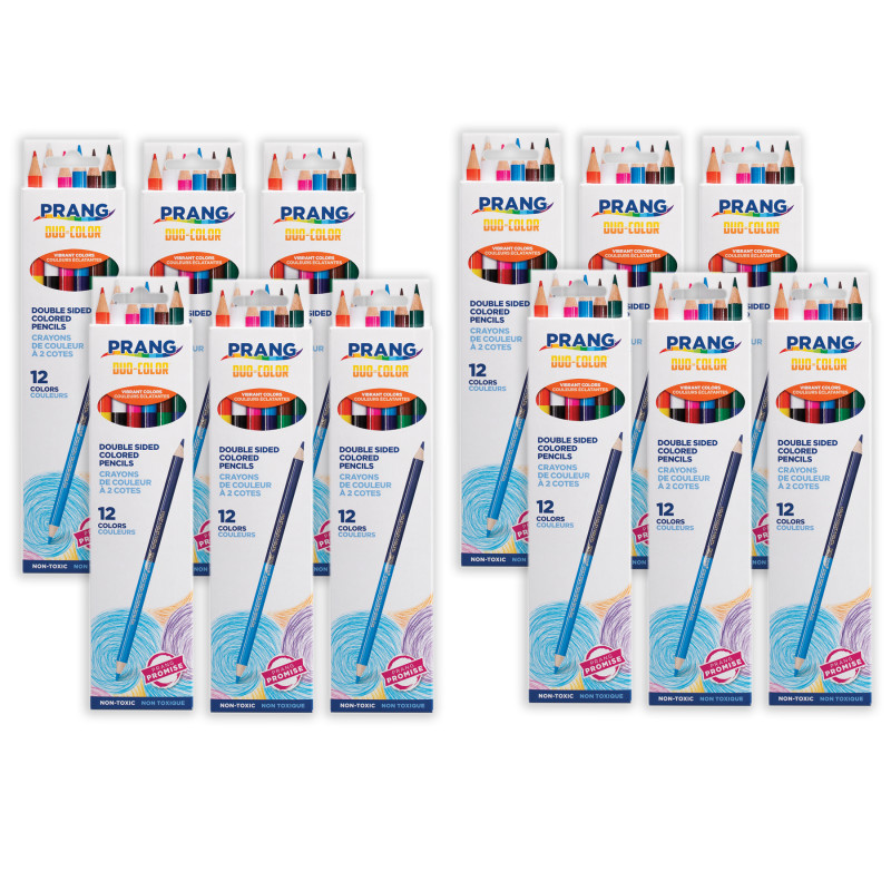 Prang® Duo Colored Pencils, 12 Color Set, 12 Sets - Zuma