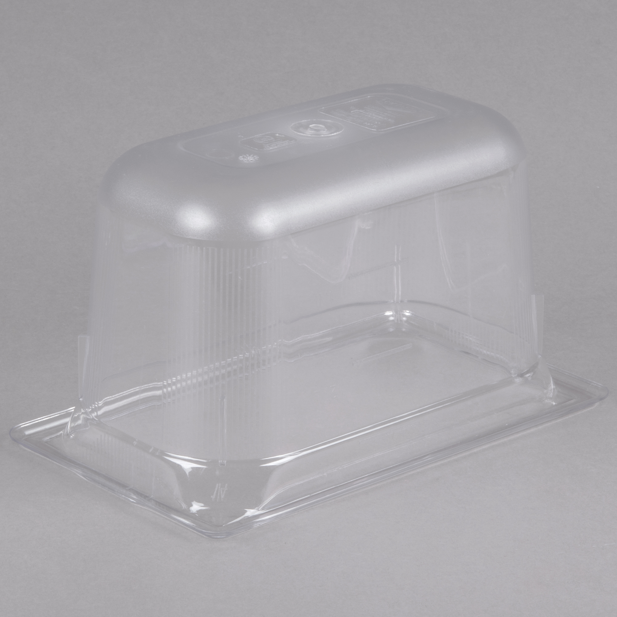 Fourth-size 6-inch-deep Super Pan® clear low-temperature plastic pan