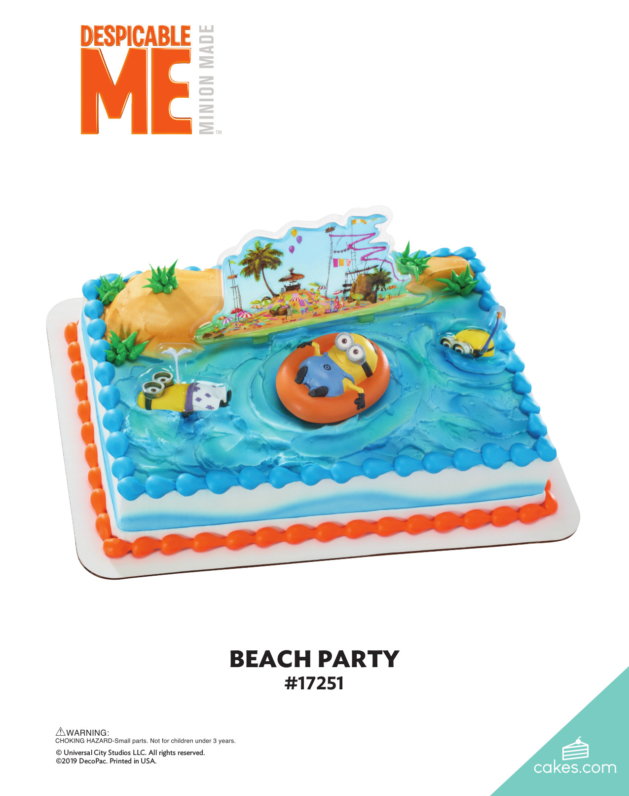 Despicable Me 2 Minions Beach Party Decoset 1 4 Sheet Cake Tmoc Page ...