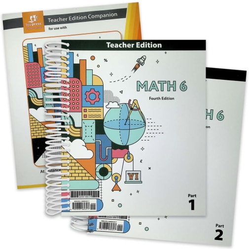 BJU Press Math 6 Teacher Edition & Teacher Edition Companion 4th Edition