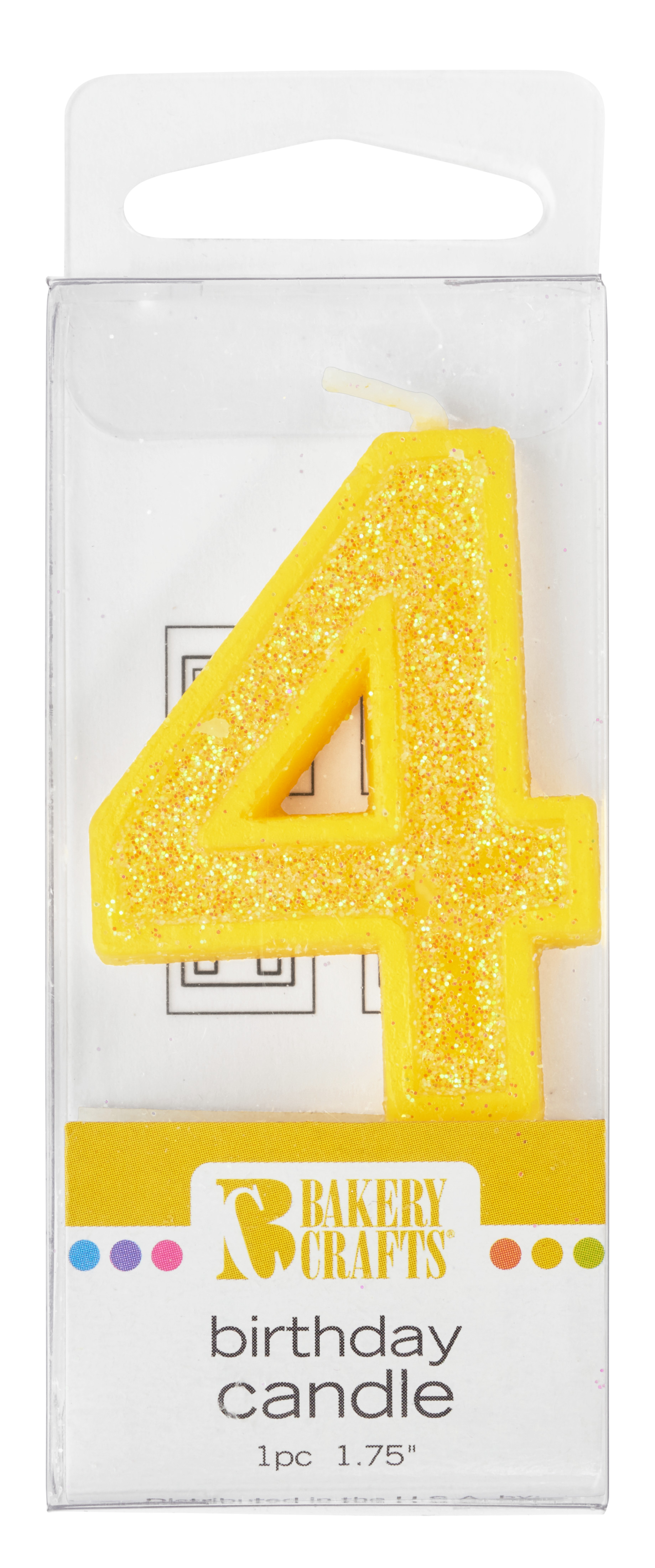 4 Mini Glitter | Numeral Candles | DecoPac