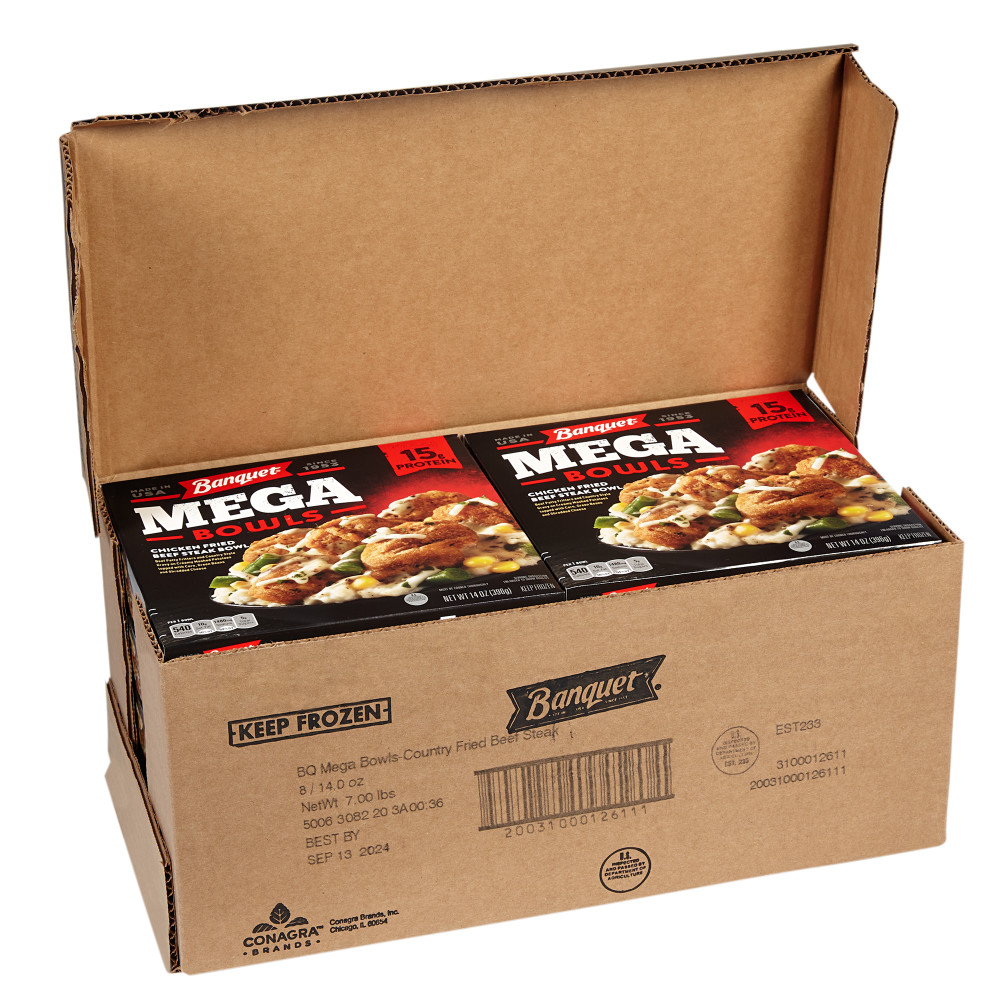 Banquet Mega Bowls Chicken Fried Beef Steak | Conagra Foodservice
