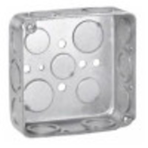 Crouse Hinds (Eaton) TP405 4 Square Box, Steel, Drawn, 1-1/2 In. D, (4 ...