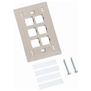 CommScope Systimax 108168592 Six Port L-Type Flush Mount Faceplate ...