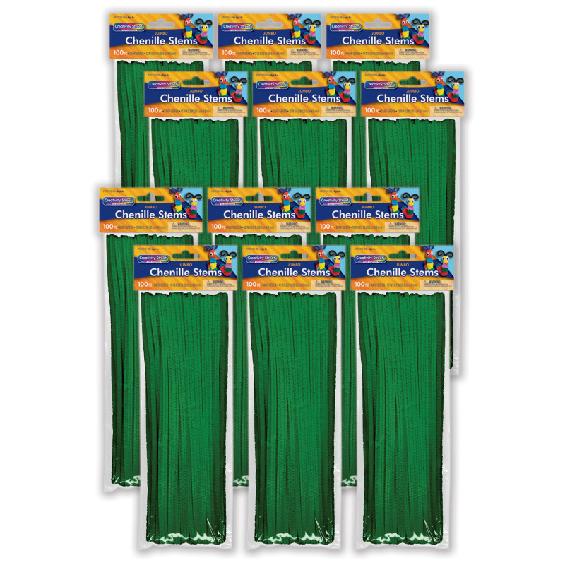 Creativity Street® Jumbo Stems, Dark Green, 12