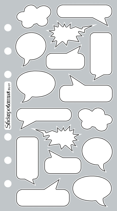 Comic Book Caption Stickers