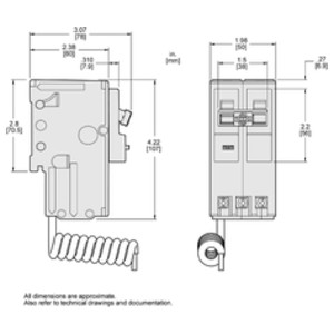 Square D (Schneider Electric) HOM220EPD Mini Circuit Breaker, Homeline, 20A, 2 Pole, 120/240VAC ...
