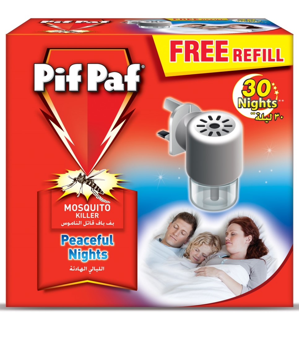 PifPaf Mosquito Killer Peaceful Nights - LED Kit + 30 Nights refill ...