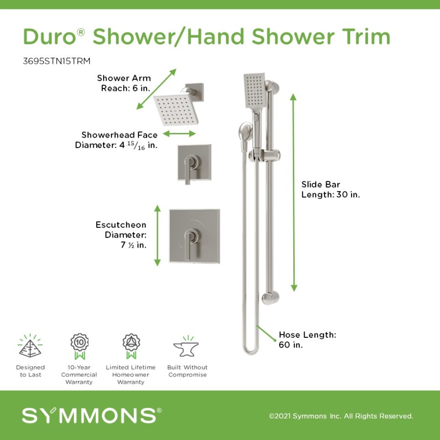 Duro Shower and Hand Shower Trim - Symmons