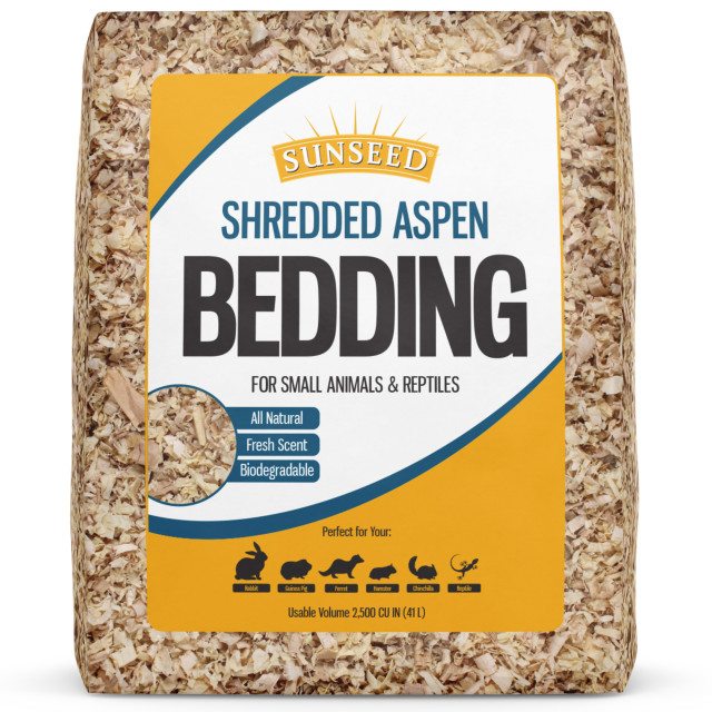 Sunseed Shredded Aspen Bedding for Small Animals and Reptiles 2500 cu ...