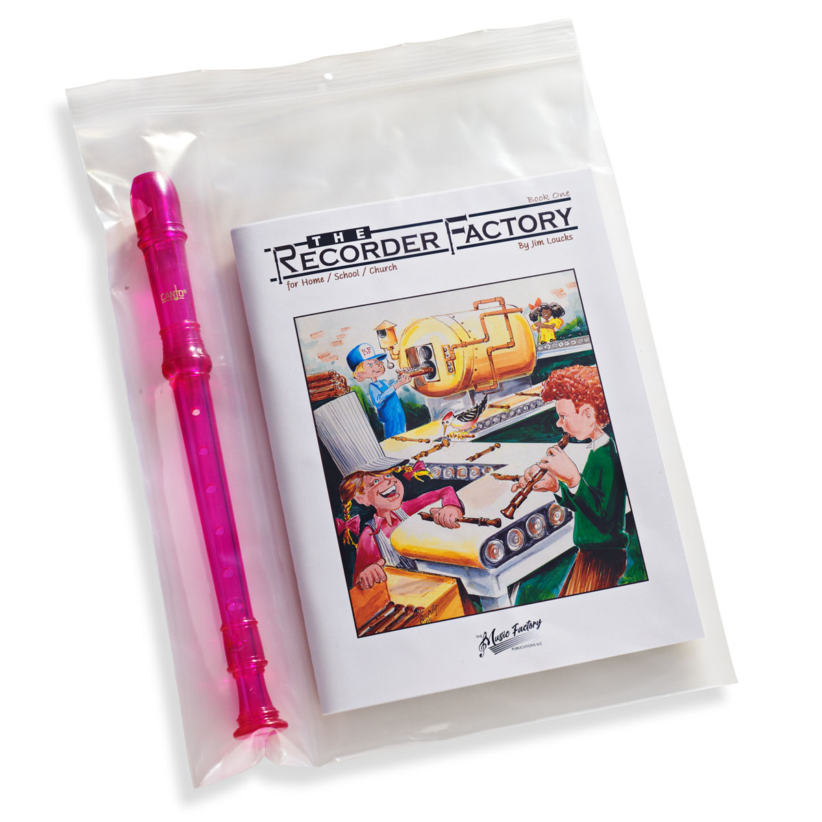 Recorder Factory Book and Neon Purple Recorder (Bundle)