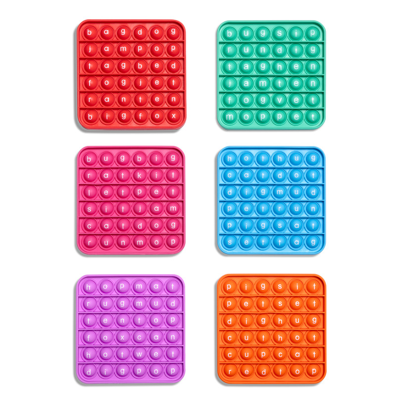 The Fidget Game CVC Pop It Mats, Pack of 6 - Knowledge Tree