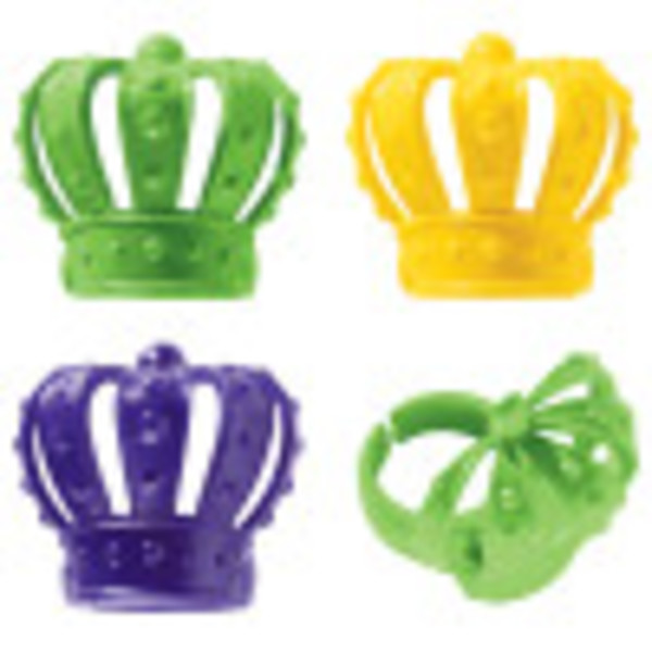 Mardi Gras 3d Crown Cupcake Rings | DecoPac