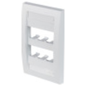 Panduit CFPE6WHY Mini-Com® Executive Series Faceplate, 1-Gang, 6-Port ...