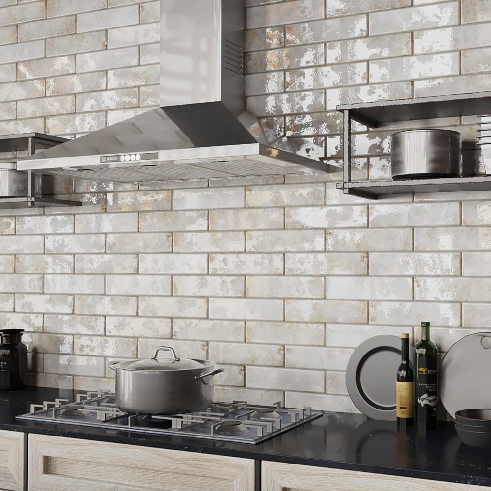 Biarritz Beige 3 in. x 12 in. Ceramic Wall Tile | Merola Tile