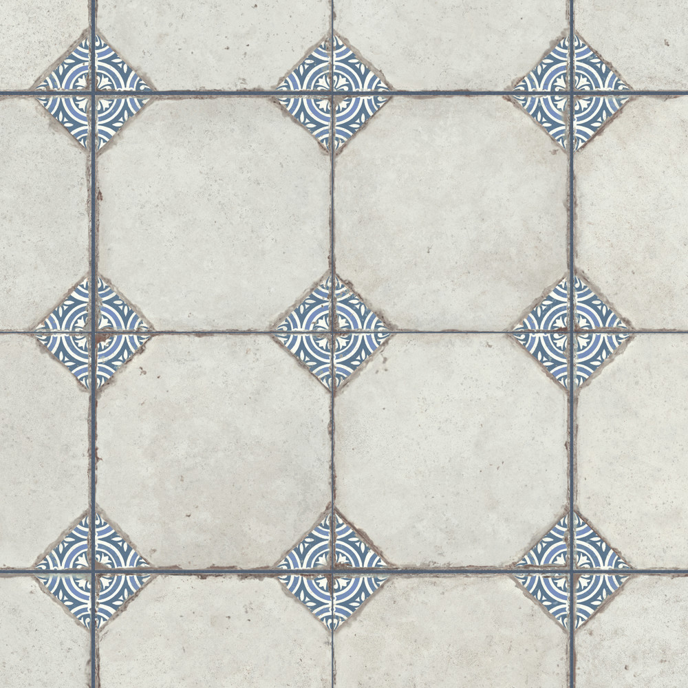 Kings Field Blue 17-3/4 in. x 17-3/4 in. Porcelain Floor and Wall Tile ...