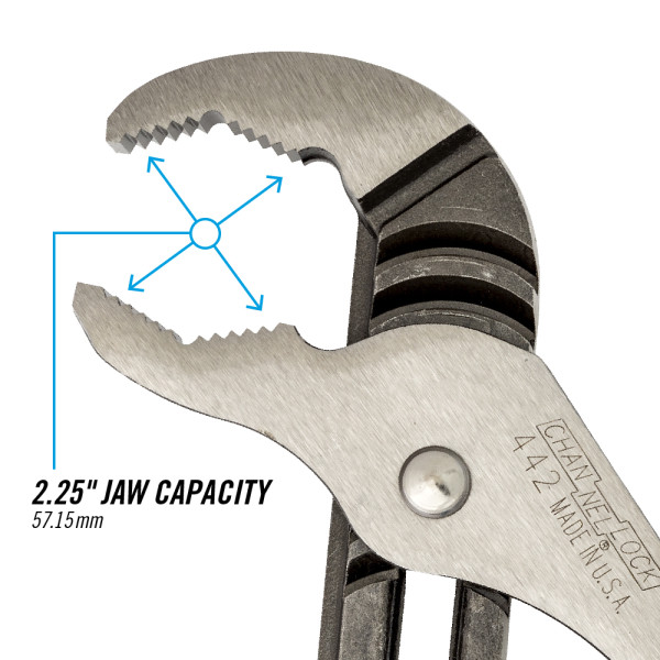 442 12-inch V-Jaw Tongue & Groove Pliers - Channellock, Inc.