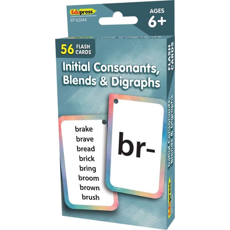 Edupress™ Initial Consonants, Blends & Digraphs Flash Cards - Knowledge ...