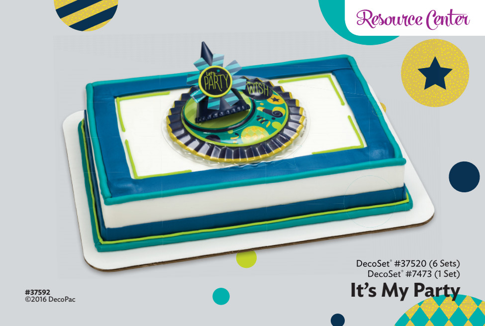 It S My Party Decoset 1 4 Sheet Cake Decorating Instructions | DecoPac