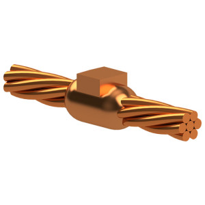 Harger Lightning Protection BS5CMB ULTRAWELD®, Butt End Splice, Copper ...