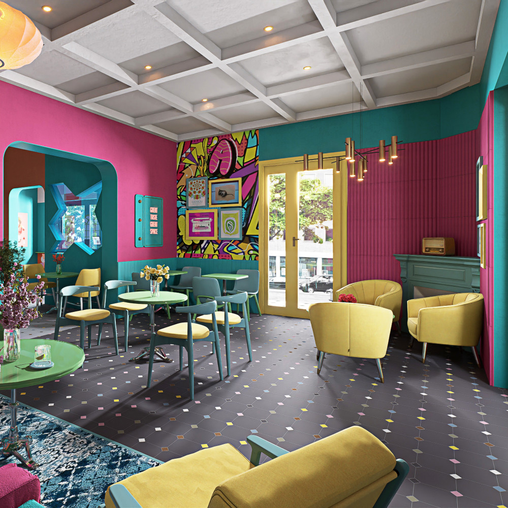 Vaudeville Octagon Antracita with Taco Multi 7-7/8 in. x 7-7/8 in ...