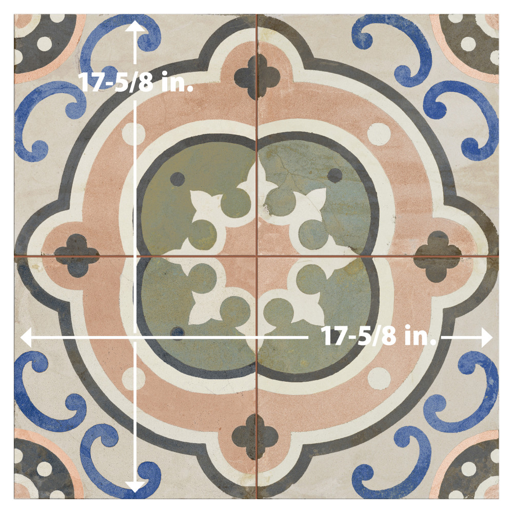 Kings Barna Raval 17-5/8 in. x 17-5/8 in. Ceramic Floor and Wall Tile ...