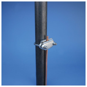 NVent Erico FC074 Fence Clamp, One Conductor, 1 1/2 In. Fence Post, 2/0 ...