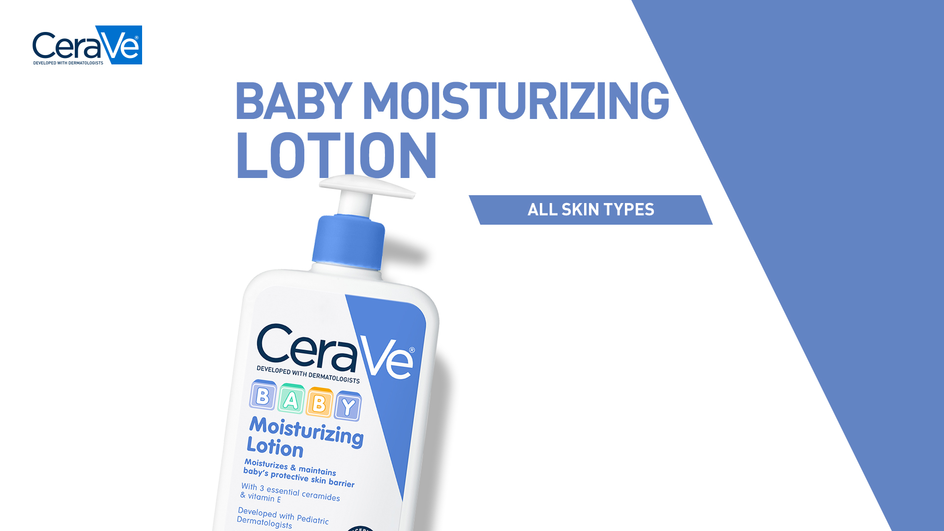 CeraVe Baby Lotion, Lightweight Moisturizing Face and Body Lotion for ...