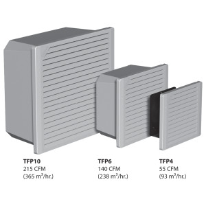 Hoffman (nVent) TFP102 TFP10 Side-Mount Filter Fan, 230V, 215 CFM ...