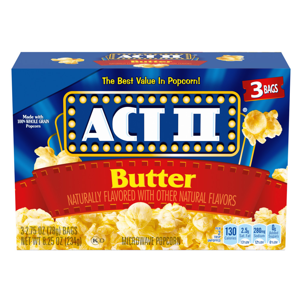 ACT II Butter Popcorn - Single Pack, 8.25oz | Conagra Foodservice
