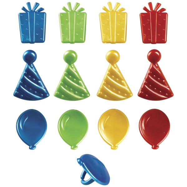 Happy Birthday Icons Cupcake Rings | DecoPac