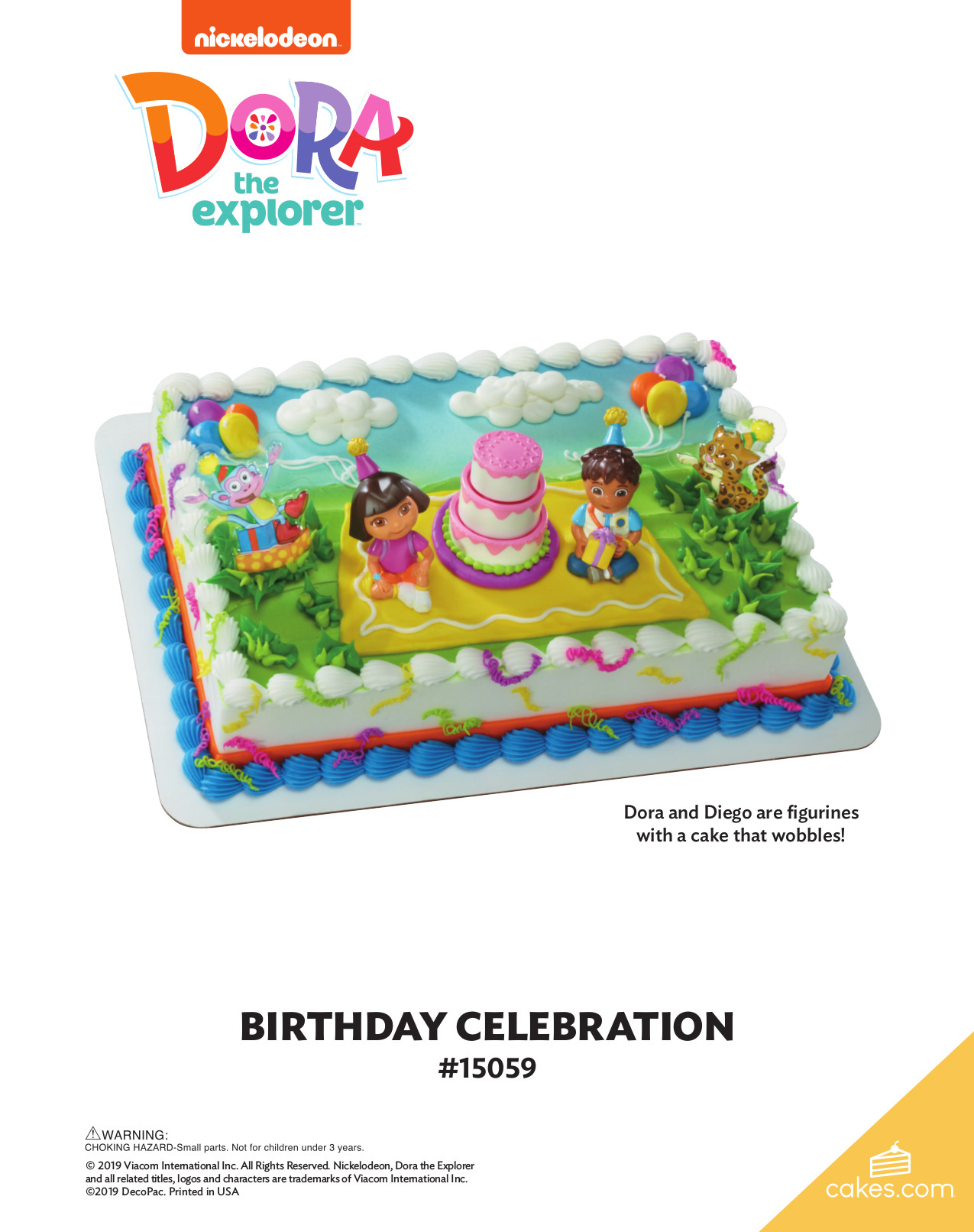 Dora The Explorer Birthday Celebration Decoset 1 4 Sht Cake Tmoc Page | DecoPac
