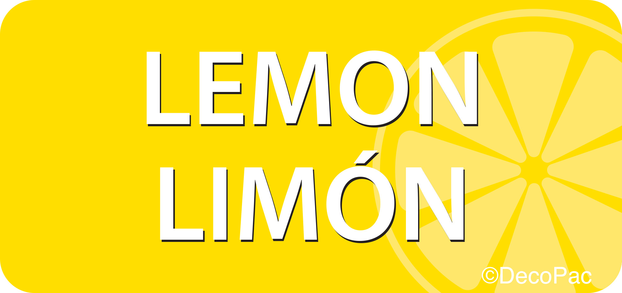 Lemon Merchandising Label | DecoPac