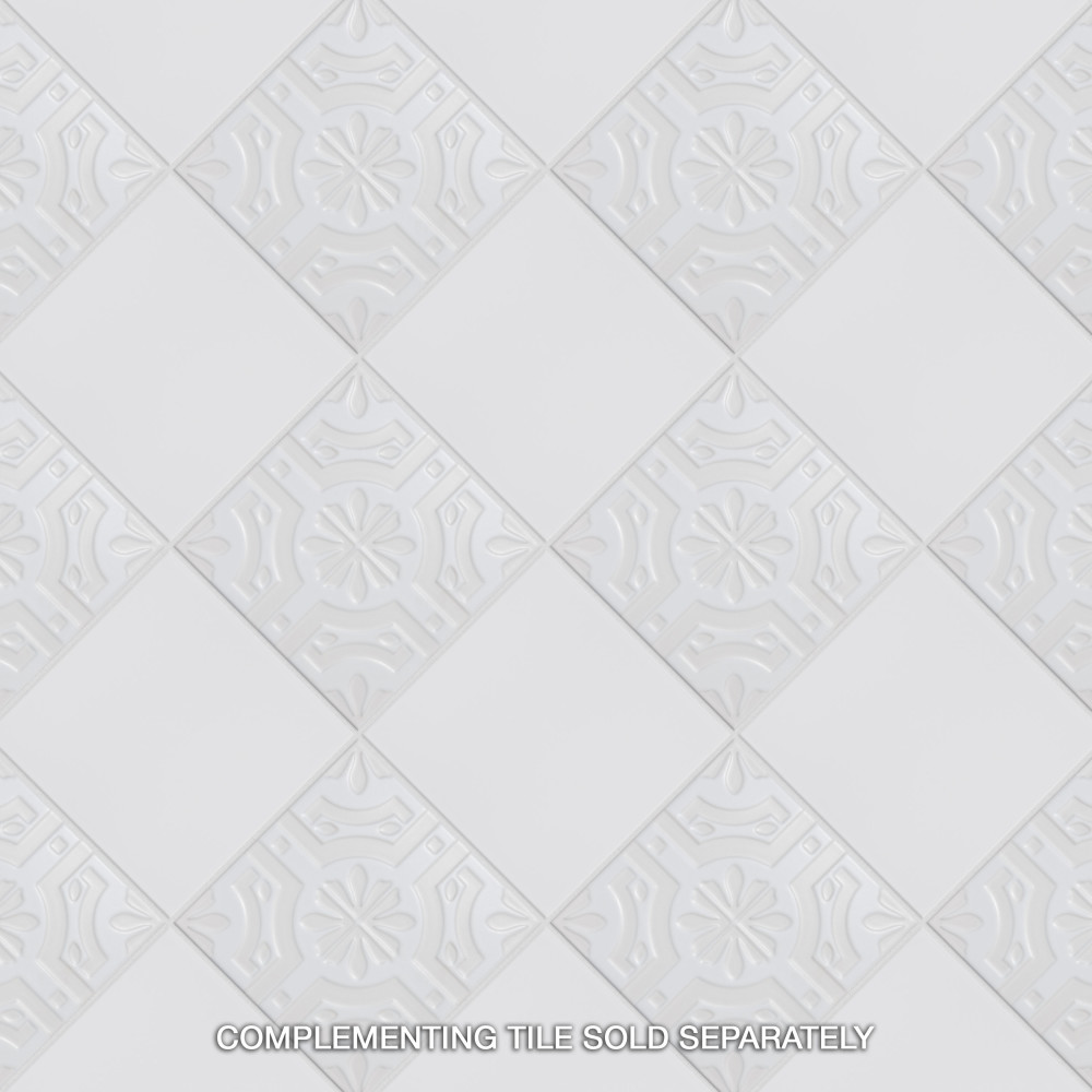 Triplex Real White 7-3/4 in. x 7-3/4 in. Ceramic Wall Tile | Merola Tile