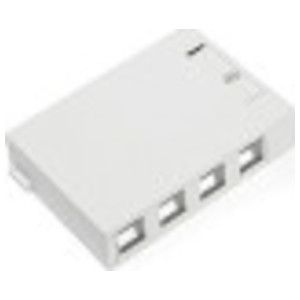 Leviton 41089-4WP QuickPort® Surface Mount Box, 4-Port, White | Graybar ...