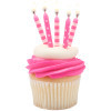 Bakery Crafts 16 Pink Stripes Dots Candles DecoPac bakery-crafts-16-pink-stripes-dots-candles-decopac