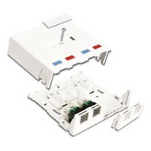 Siemon MX-SM2-20 MAX® MX-SM Surface Mount Box, 2-Port Box With Cover ...