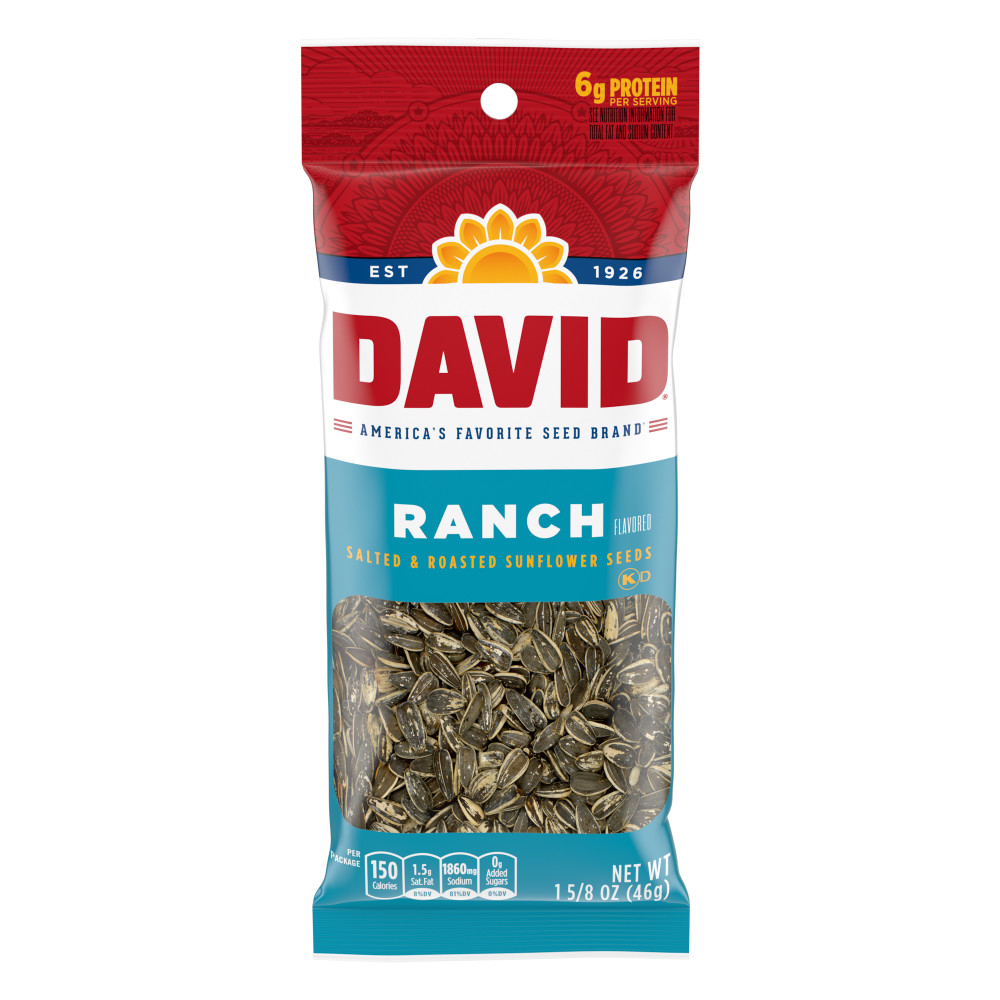 DAVID Ranch Sunflower Seeds - 1.625oz | Conagra Foodservice