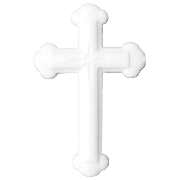 White Ornate Cross Dec Ons Decorations | DecoPac