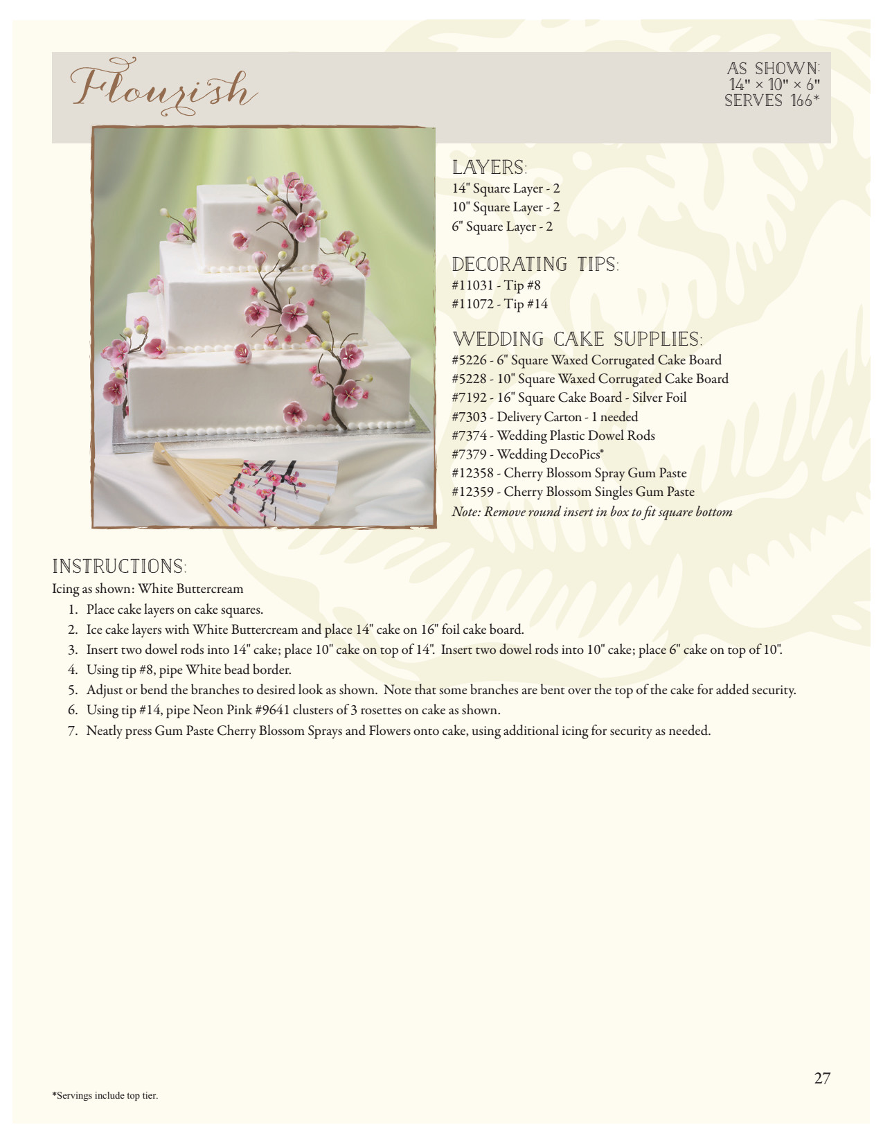 Flourish Stacked Wedding Cake Decorating Instructions | DecoPac