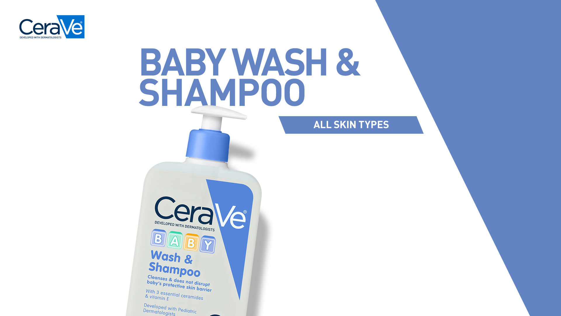 CeraVe, Baby Wash & Shampoo, 16 fl oz, Gentle Cleanser - Walmart.com