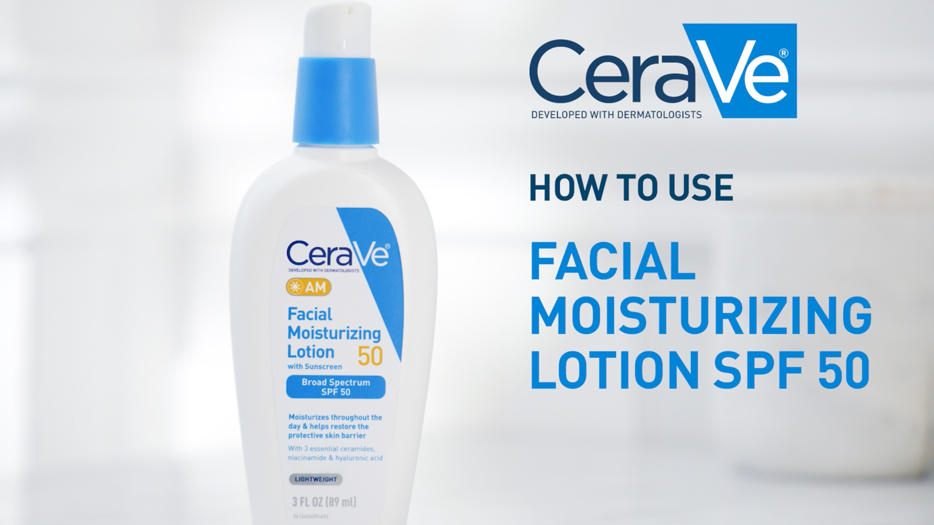 CeraVe Moisturizing Face Lotion SPF 50 with Ceramides Hyaluronic Acid ...