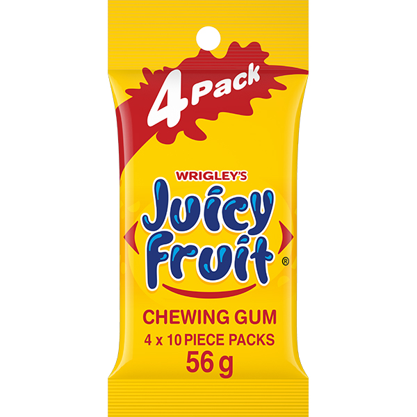 - Juicy Fruit Chewing Gum Multipack 4 x 10 Piece 56 g | myWellabee