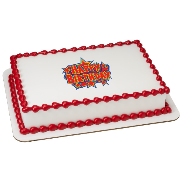 Birthday Comic Edible Image Decoration | DecoPac