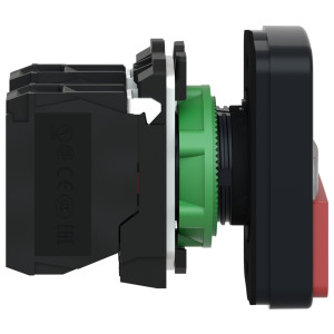 Square D (Schneider Electric) XB5AW73731M5 Green Flush/red Projecting ...